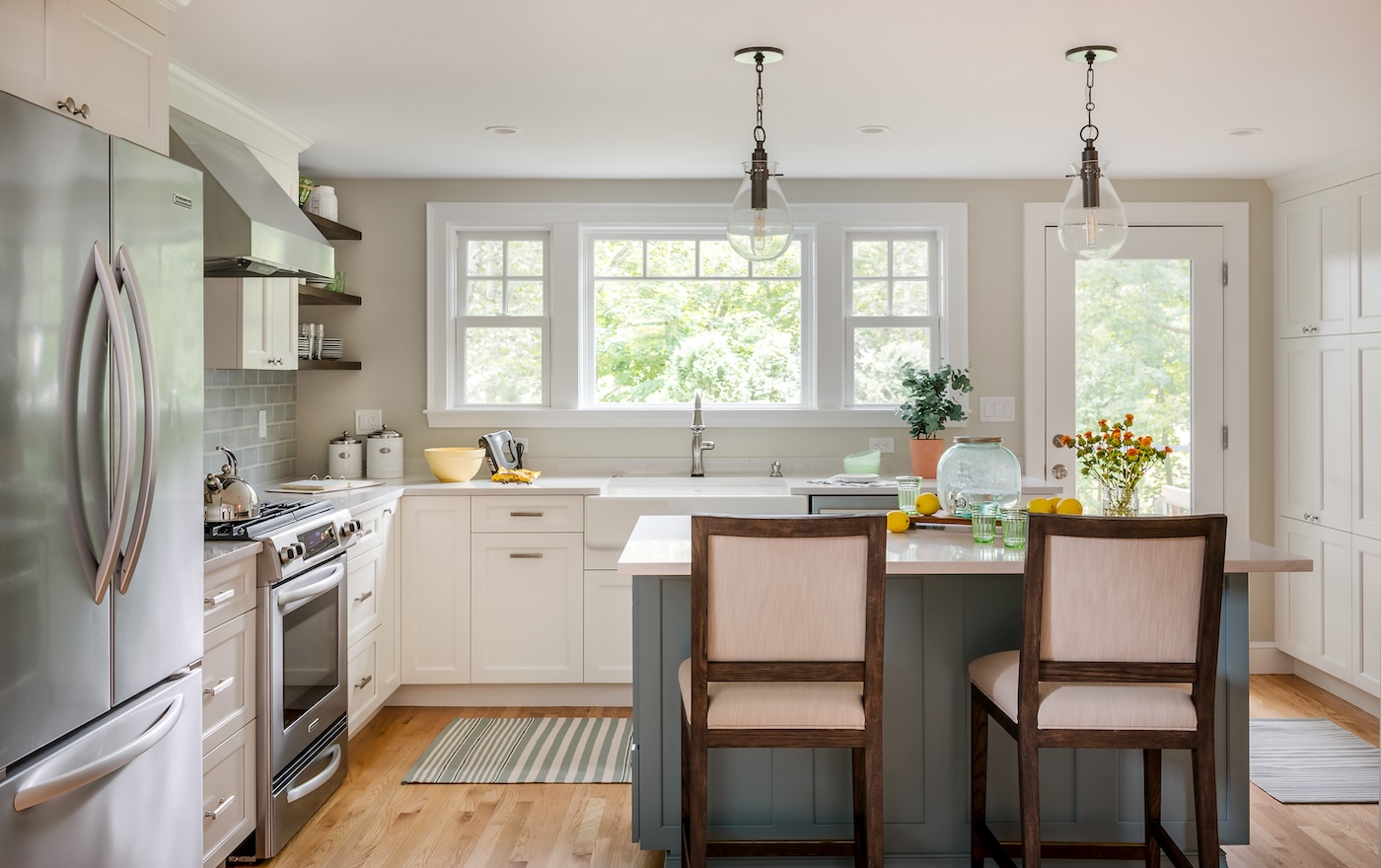 Light-Filled Multi-Room Renovation • Needham MA Interior Design ...